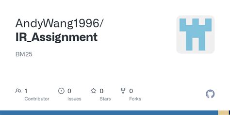 Github Andywang1996irassignment Bm25