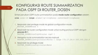 Route Summarization Di OSPF EIGRP Dan RIPv PPT