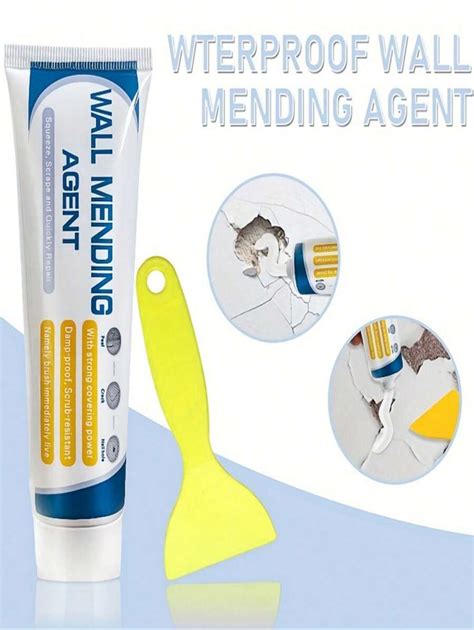 1 Set Wall Repair Compound With Putty Knife Universal Crack Filler Sealant Quick And Easy