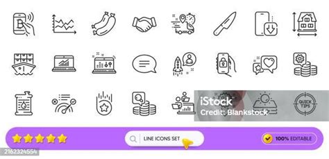 채팅 팁 및 전화 웹 앱용 라인 아이콘을 다운로드합니다 픽토그램 아이콘입니다 선 아이콘 벡터 검사 보기에 대한 스톡 벡터 아트 및 기타 이미지 Istock