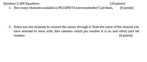 Solved Question 2 Adc Equations 10 Points 1 How Many