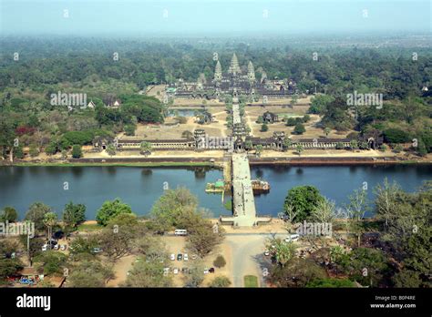 Angkor Wat Aerial View Aerial Of Angkor Wat Temple Cambodia South