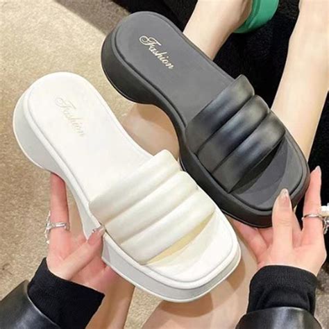 Best 2컬러 여성 통굽슬리퍼