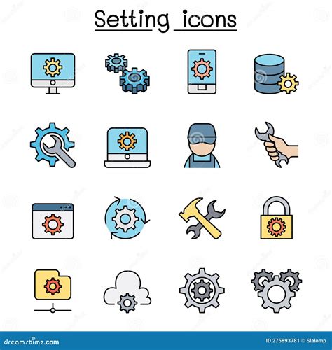 Setup Configuration Maintenance Icon Stock Illustration CartoonDealer