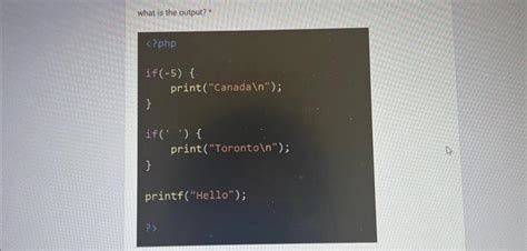 Solved What Is The Output Php If 5