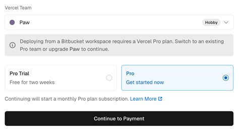 Bitbucket Deployment Requires Pro Plan Help Vercel Community