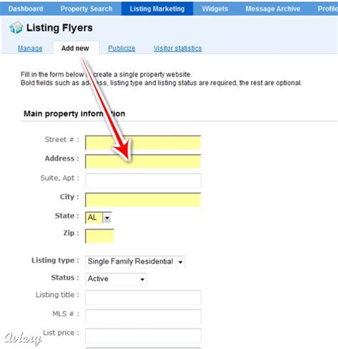 How To Add A New Listing