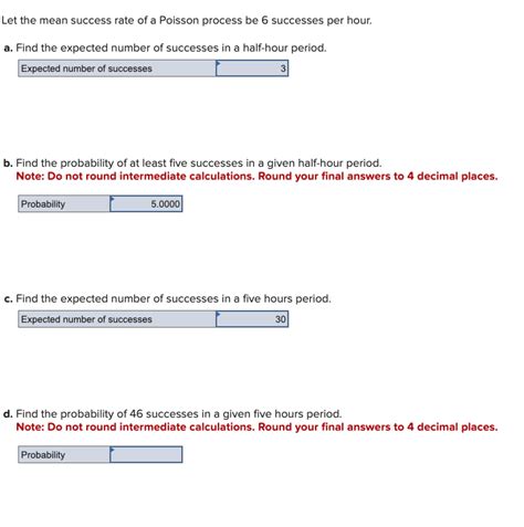 Solved Let The Mean Success Rate Of A Poisson Process Be 6