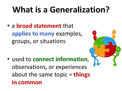 Identifying Generalizations What Is A Generalization A Broad