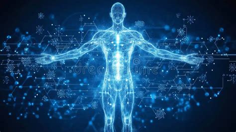 Digital Network Exploring The Body Energy Flow Through Infographics And
