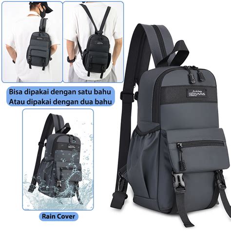 Jual Highland Tas Selempang Pria Mini Bag Ransel Kecil Tas Flexiable Muat Kapasitas Banyak