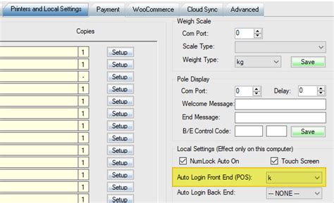 Woopos Auto Login User Setting Woopos Support
