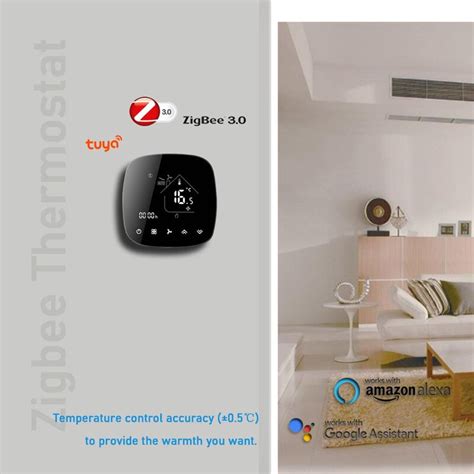 Tuya Zigbee 온도 조절기 가열 및 냉각용 팬 코일 온도 조절기 알렉사 구글 홈과 작동 2 파이프 4 파이프