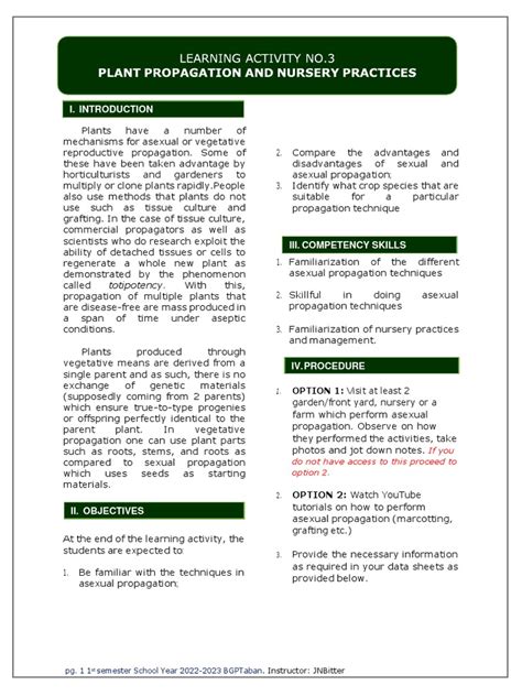 Pt3 Plant Propagation And Nursery Practices Pdf Botany Biology