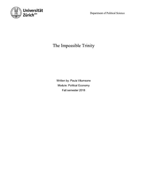 The Impossible Trinity Pdf