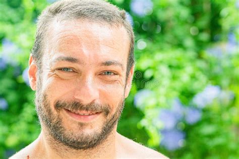 Portrait Of A Handsome Man Smiling At The Camera Stock Photo Image Of Beauty Camera