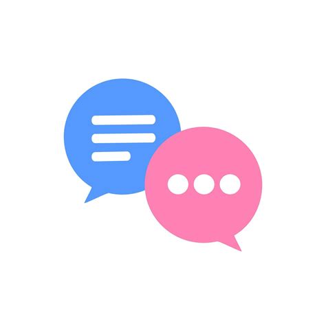 Speech Bubble Icons Flat Chat Talk Messenger Communication Dialogue Bubble Icon Vector
