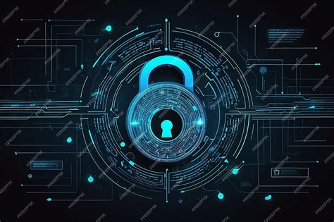 Premium Photo Digital Information Security Concept With Lock Internet Secure Privacy And