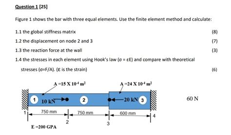 solved use finite element method and calculate 1 1 the