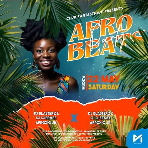 Afrobeats Party Flyer Ad Template | PosterMyWall
