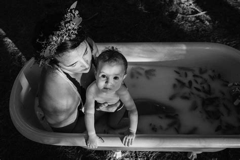 Real Postpartum A Milk Bath Breastfeeding Session In The Woods Of