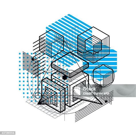 선 및 셰이프 추상 벡터 동위 항목 3d 배경입니다 0명에 대한 스톡 벡터 아트 및 기타 이미지 0명 3차원 형태 건설 산업 Istock
