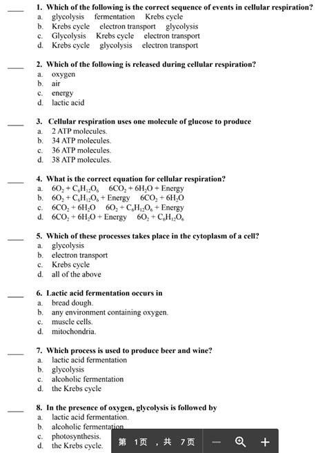 1 Which Of The Following Is The Correct Sequence Of Events In Cellular
