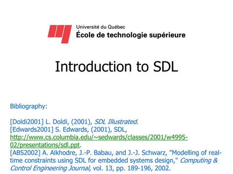 PPT Introduction To SDL PowerPoint Presentation Free Download ID