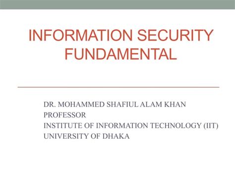Information Security Fundamental Ch Pptx