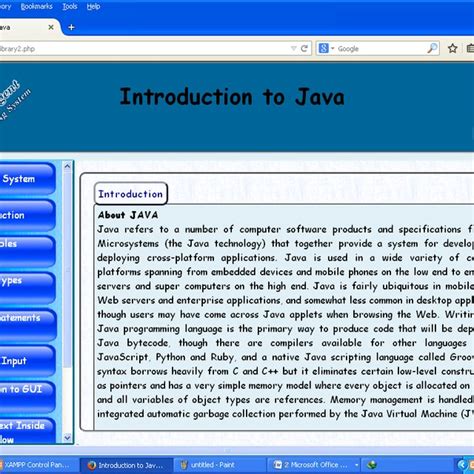 Ntroduction To Java Page Download Scientific Diagram