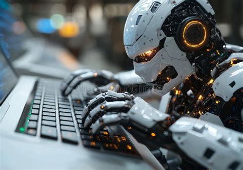 3 An Illustration Showing A Robot Or A Robotic Hand Chatbot Pressing