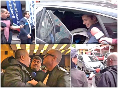 СУПЕР ЕКШЪН В ПИК Вижте как гавазите на ПП ДБ изхвърлят журналиста Караколев Киро Асен и