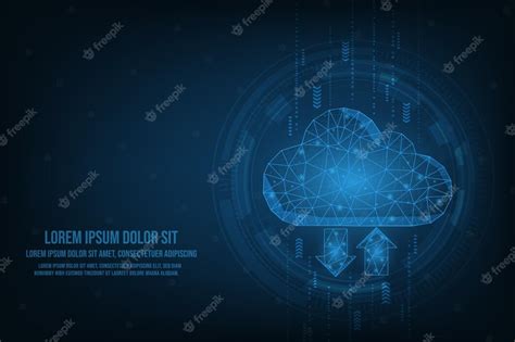 Premium Vector Vector Data Cloud Online Network From Lines Abstract