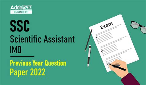 Ssc Scientific Assistant Imd Previous Year Question Paper 2022