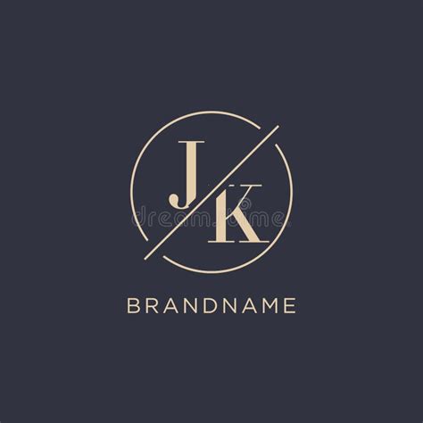 Initial Simple Letter Jk Stock Illustrations 1008 Initial Simple
