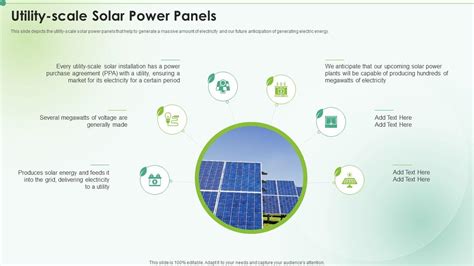 Utility Scale Solar Power Panels Clean Energy Ppt Powerpoint Presentation Icon Design