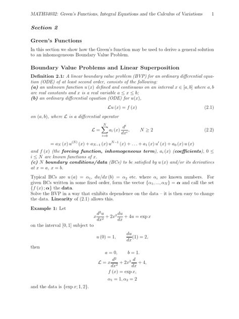 Greens Function And Sl Operator Pdf Pdf Greens Function Ordinary Differential Equation