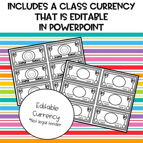Classroom Store Classroom Economy Editable Class Store Money
