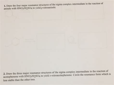 Solved Draw The Four Major Resonance Structures Of The Sigma