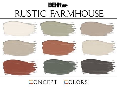 Rustic Farmhouse Paint Palette Behr Paint Guide Whole House Paint Color Rustic Farmhouse Rustic Farmhouse Paint Palette Behr Paint Guide Whole House Paint Color Rustic Farmhouse