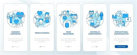 Premium Vector Walkthrough 2d Codependent Relationship With Icons Concept