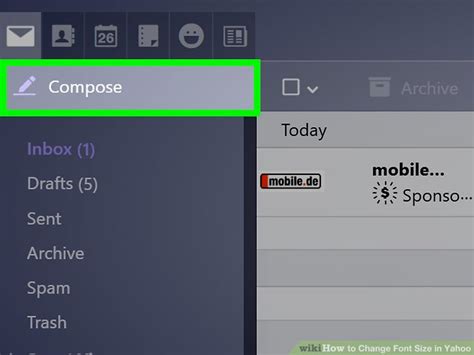 How To Change Font Size In Yahoo Steps With Pictures