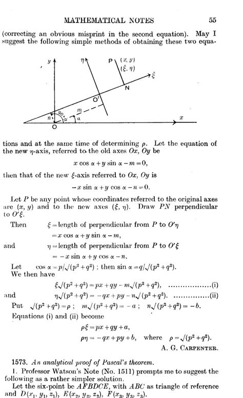 1573 an analytical proof of pascal s theorem the mathematical