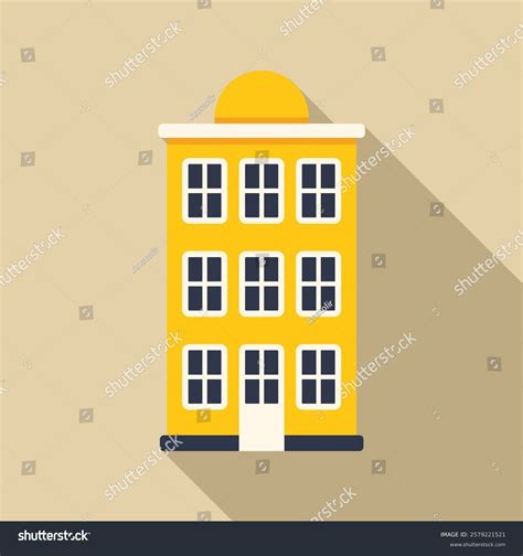 Yellow Three Story Apartment Building Multiple Stock Vector Royalty Free 2579221521 Shutterstock