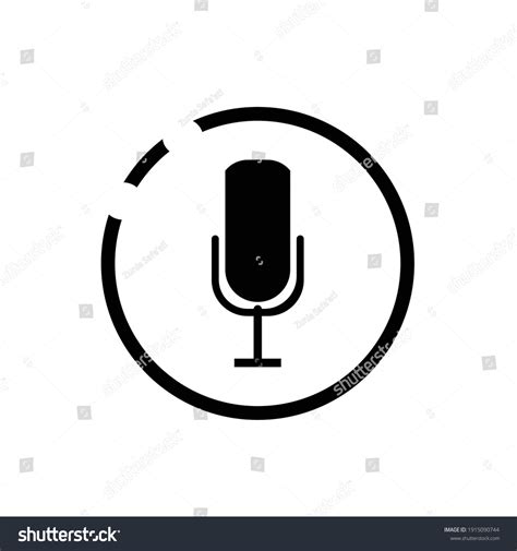 Vektor Stok Voice Recorder Icon Flat Vector Illustration Tanpa Royalti 1915090744 Shutterstock
