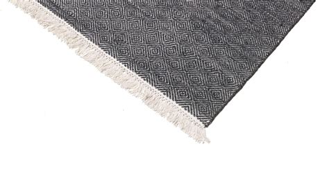 Diamond Uld Sort 160 X 230 Cm Uldtæppe Rugvista