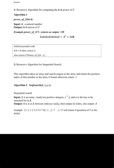 Solved Recursion Using Recursive Algorithm Write A Method
