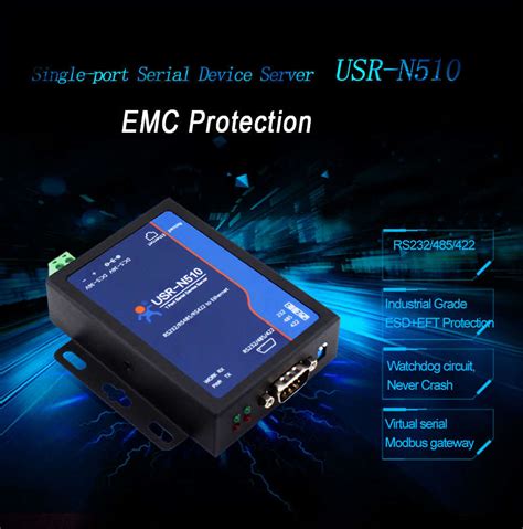 USR N510 One Port Serial To Ethernet Converter ModBus Gateway IOTNVR US