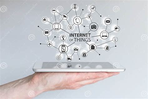 Internet Of Things Iot And Mobile Computing Concept Network Of Connected Mobile Devices Stock