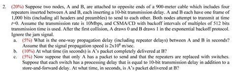 Solved Suppose Two Nodes A And B Are Attached To Chegg Com